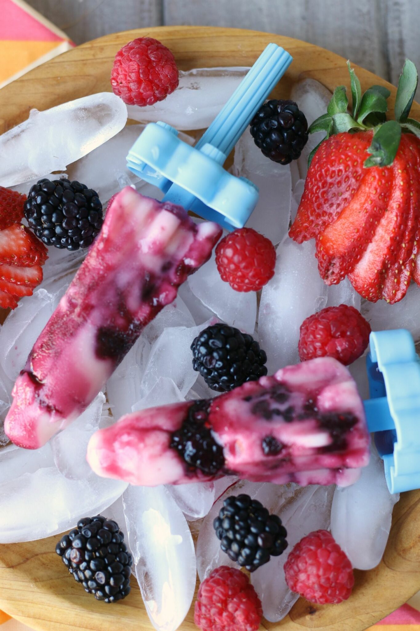 Froyo Berry Swirl Popsicles - Allergylicious