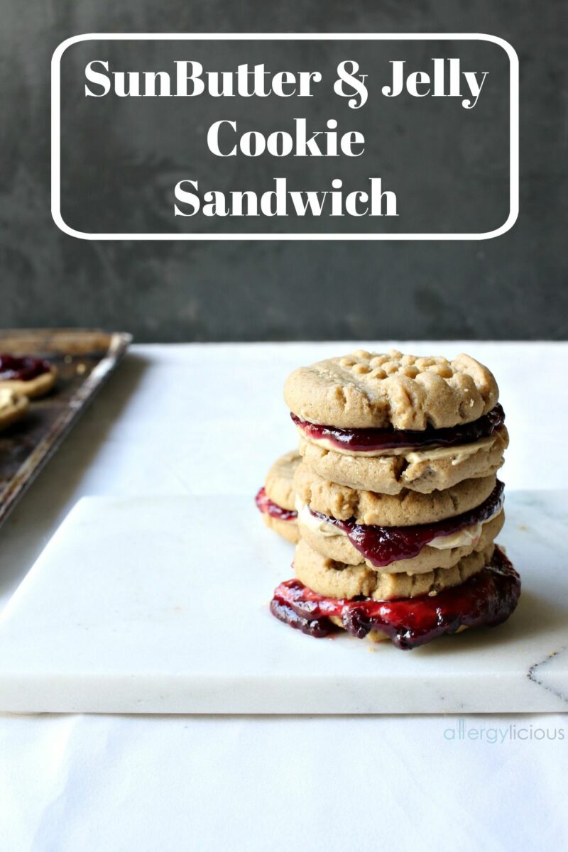 Chocolate Sandwich Cookies {with creamy SunButter Filling} - Allergylicious