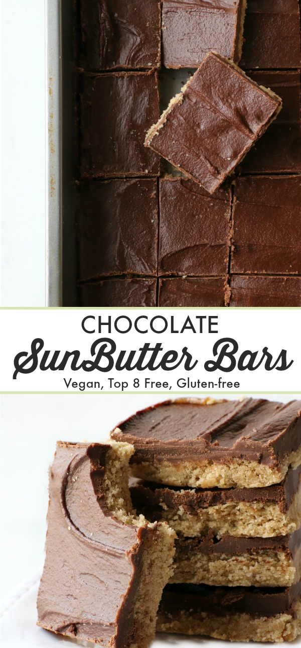 Chocolate SunButter Bars {Top 8 free, Vegan, Gluten-Free} - Allergylicious