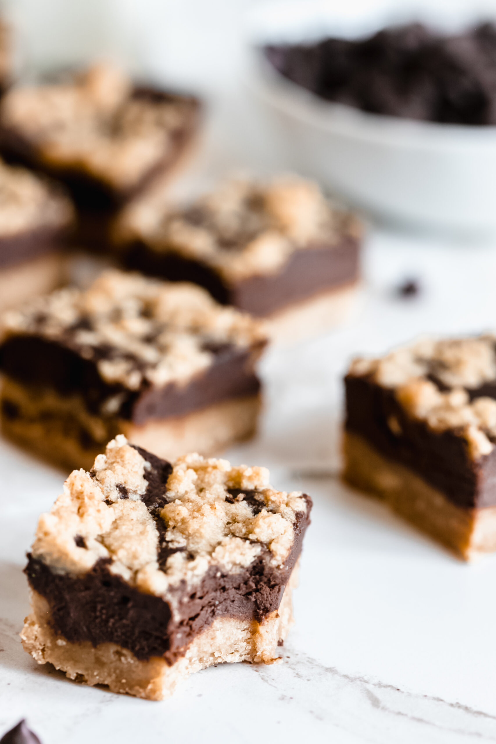 The Best Vegan Fudge Bars with Shortbread Crust - Allergylicious
