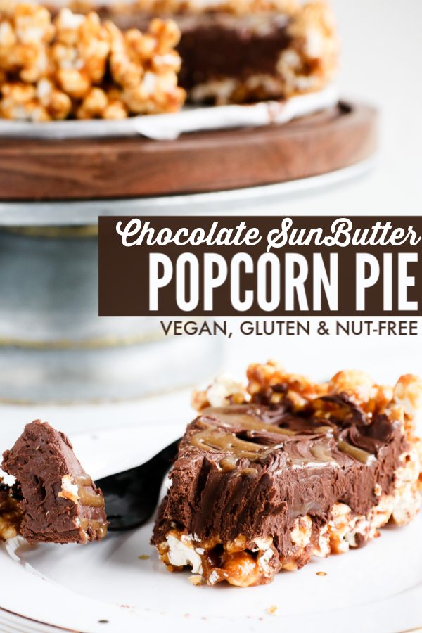Chocolate Popcorn Pie (Vegan, GF,NF) - Allergylicious