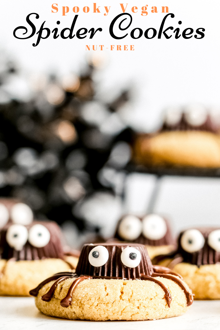 Spooky Halloween Spider Cookies (vegan, nut free) - Allergylicious