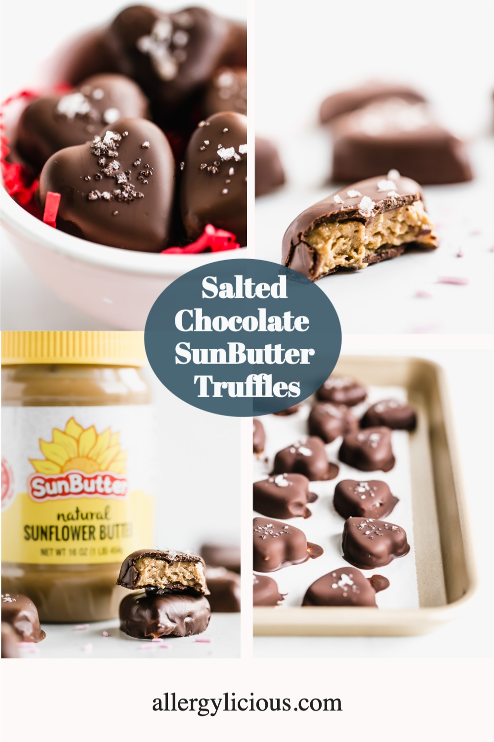 Salted Chocolate Covered SunButter Hearts – Easy and Delicious ...
