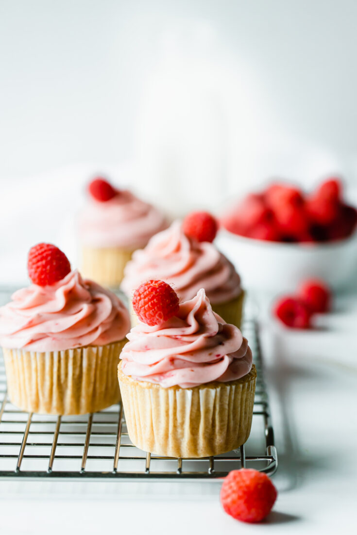 Ultimate Vegan Vanilla Cupcakes with Raspberry Buttercream - Allergylicious